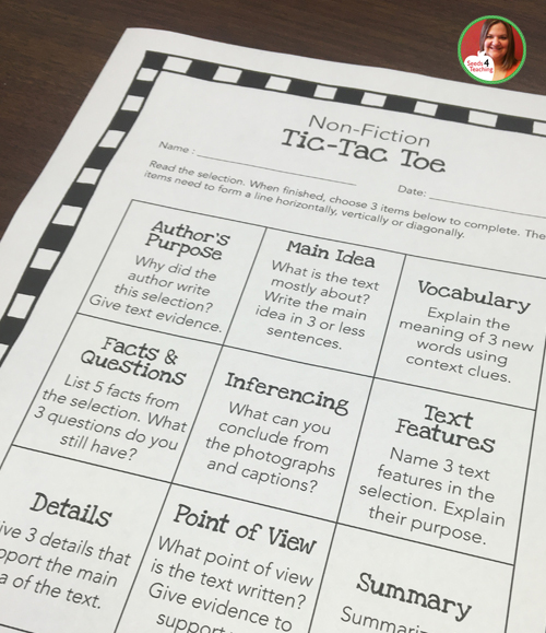 Fun and Easy Non-Fiction Text Comprehension Activities